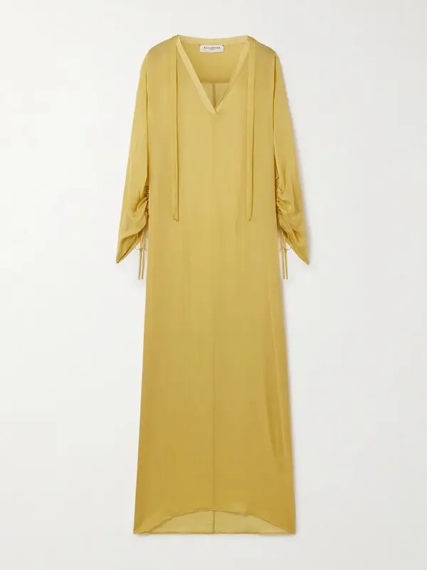 KALLMEYER Tatum Silk-chiffon Maxi Dress - Yellow