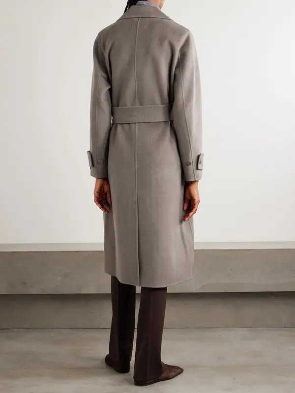 JOSEPH Arline Belted Wool And Cashmere-blend Coat - Neutrals