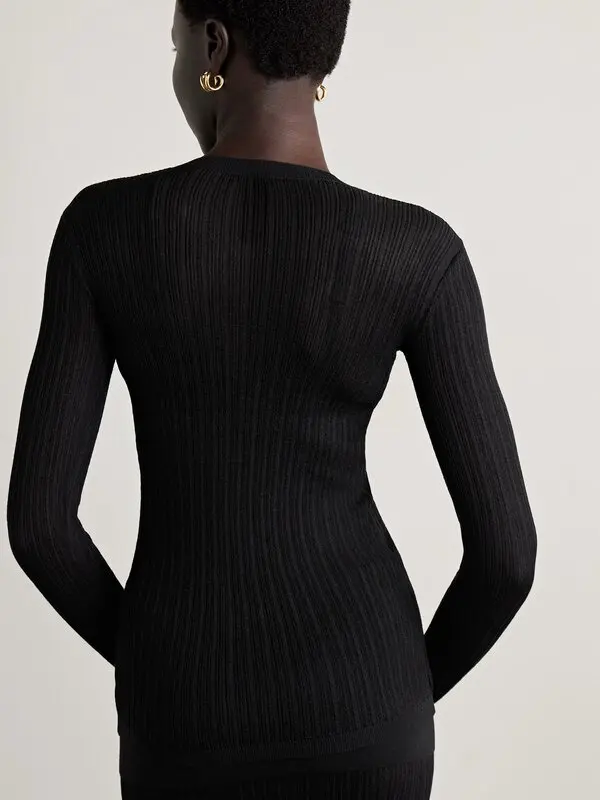 SKIMS Sheer Knit Long Sleeve Henley