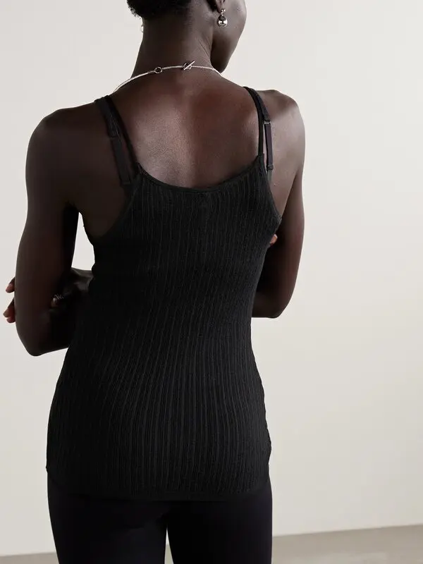 SKIMS Sheer Knit Plunge Tank
