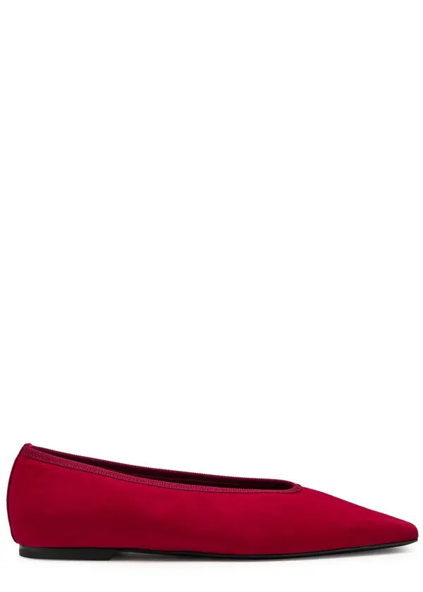 TOTEME Minimalist Suede Ballet Flats