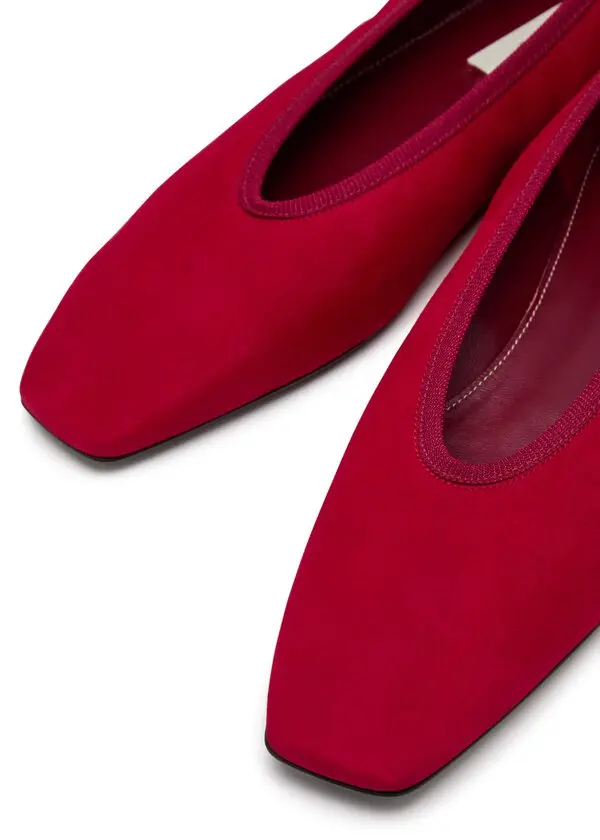 TOTEME Minimalist Suede Ballet Flats