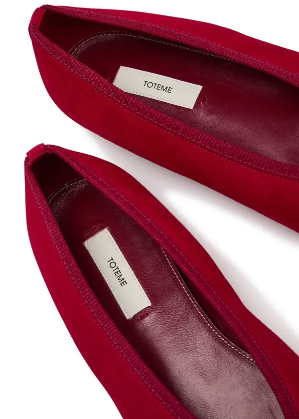 TOTEME Minimalist Suede Ballet Flats