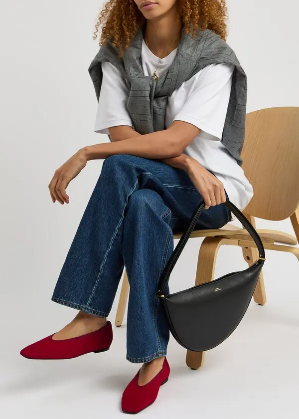 TOTEME Minimalist Suede Ballet Flats