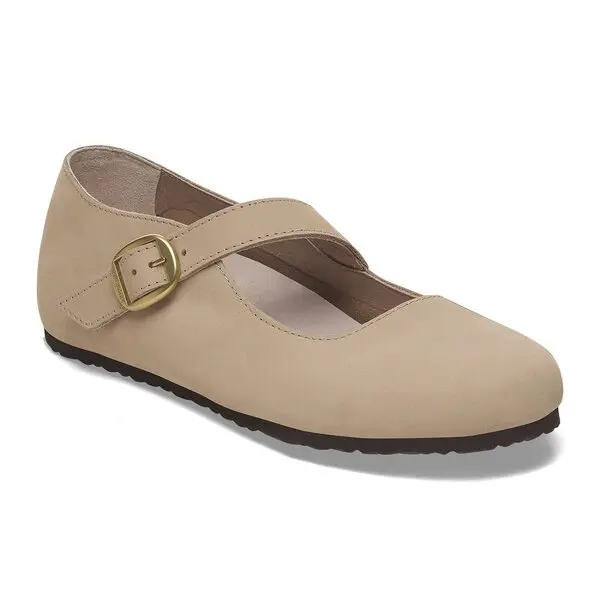 BIRKENSTOCK Tracy Nubuk Leather Mary Jane - Sand