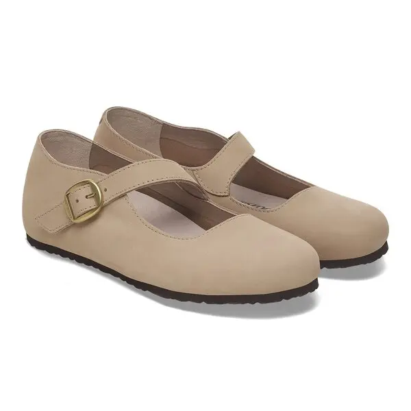 BIRKENSTOCK Tracy Nubuk Leather Mary Jane - Sand