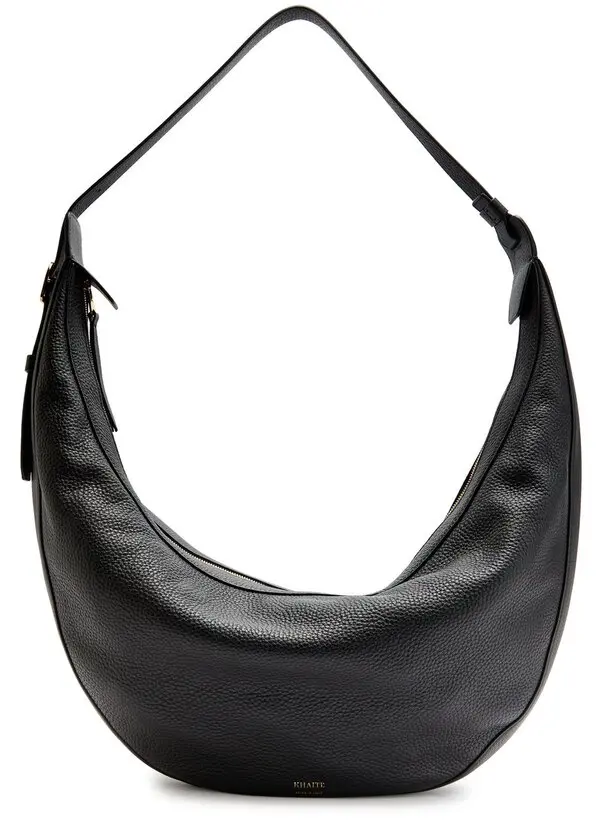 Khaite Grained Leather Shoulder Bag - Black