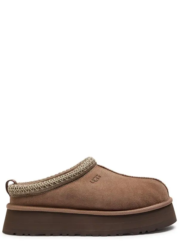 UGG Suede Flatform Slippers - Brown