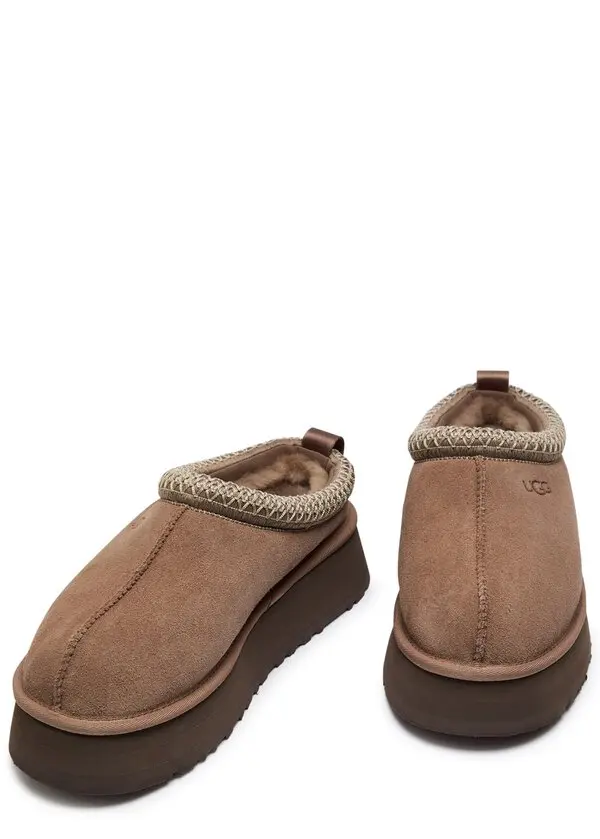 UGG Suede Flatform Slippers - Brown
