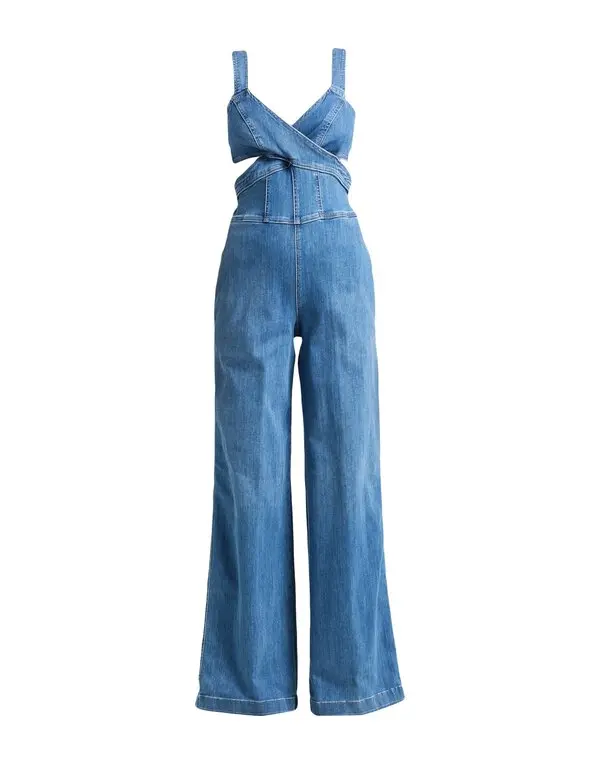 Liu Jo Cotton-blend Denim Jumpsuit