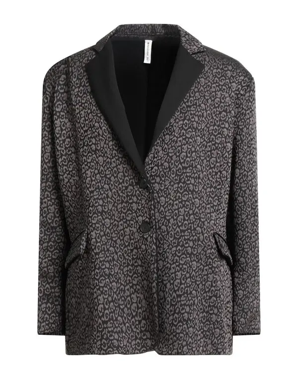 TENSIONE IN Single-breasted Leopard-print Blazer