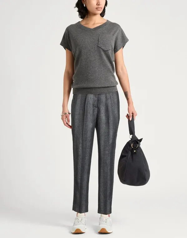 Peserico Virgin Wool Flannel Tapered Pants