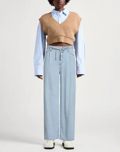 FRAME Drawstring Wide Leg Jeans - Blue