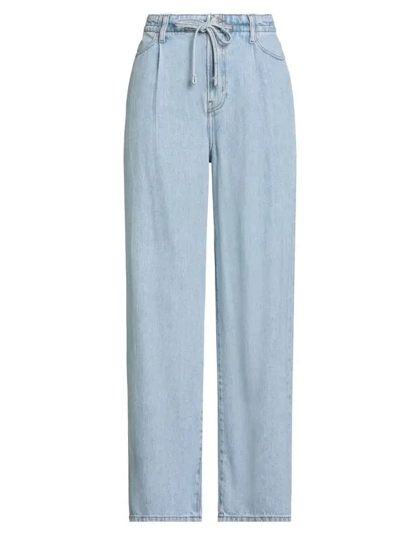 FRAME Drawstring Wide Leg Jeans - Blue