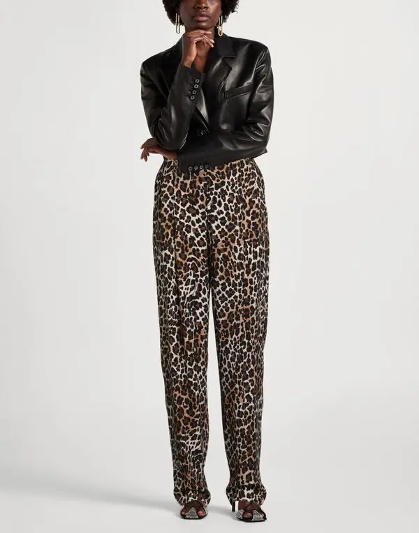 Elisabetta Franchi Tapered Leopard Print Pants