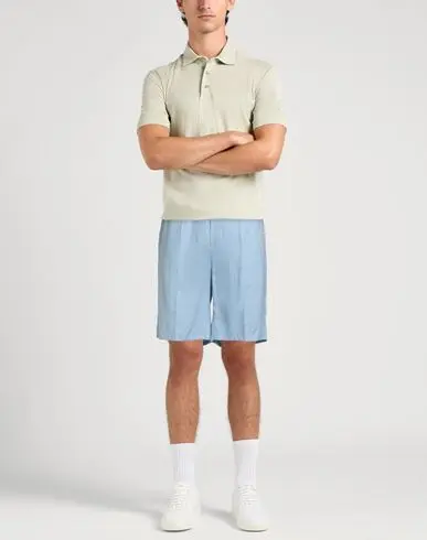 LIU •JO MAN Linen Bermuda Shorts - Blue