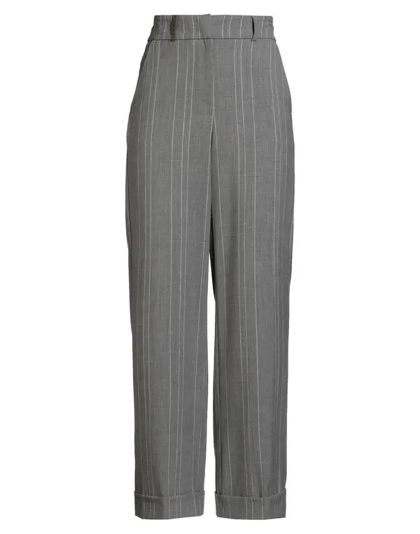 Peserico Wide Leg Virgin Wool Blend Trousers