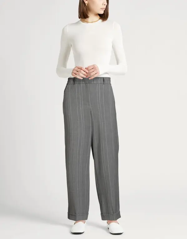 Peserico Wide Leg Virgin Wool Blend Trousers