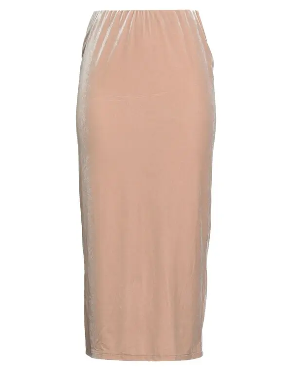 TENSIONE IN Velvet Pencil Midi Skirt