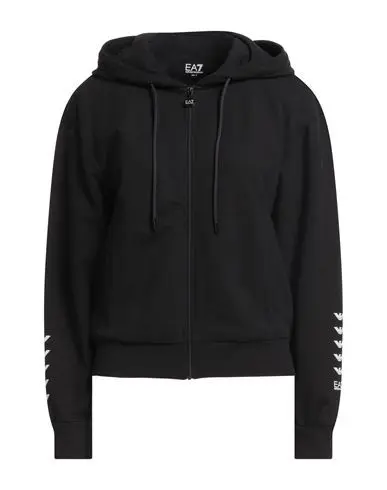 EA7 Cotton-elastane Fleece Sweatshirt - Black