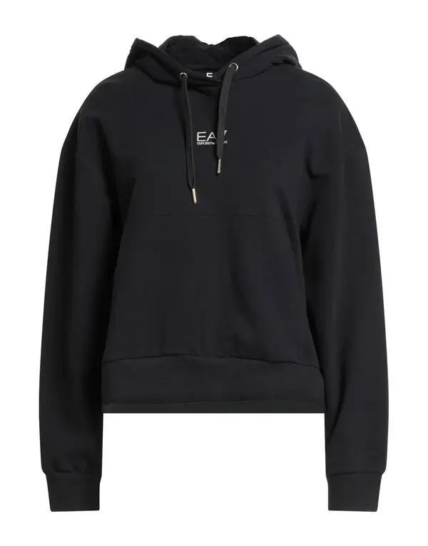 EA7 Cotton-blend French Terry Sweatshirt - Black