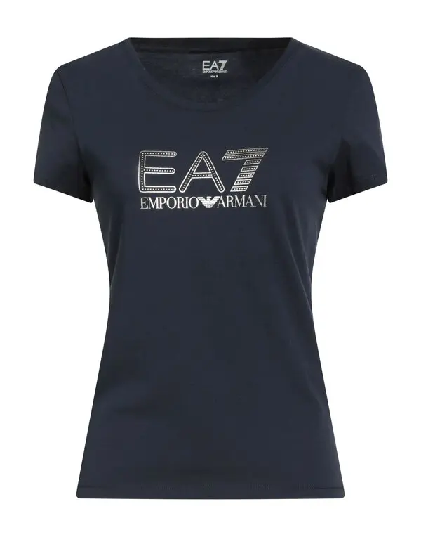 EA7 Logo-print T-shirt - Blue