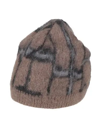 Giorgio Armani Beanie In Mohair, Wool, And Polyamide - Khaki