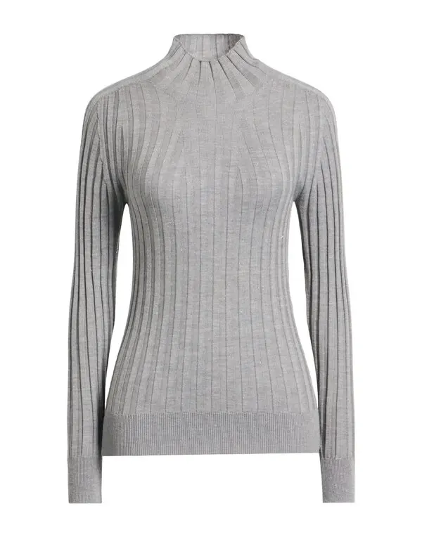 Peserico Turtleneck Virgin Wool Blend Knit Top