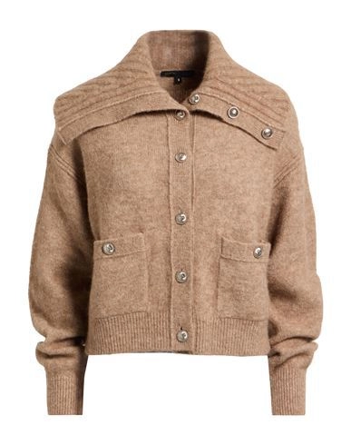 Maje Cardigan In Wool Blend - Camel