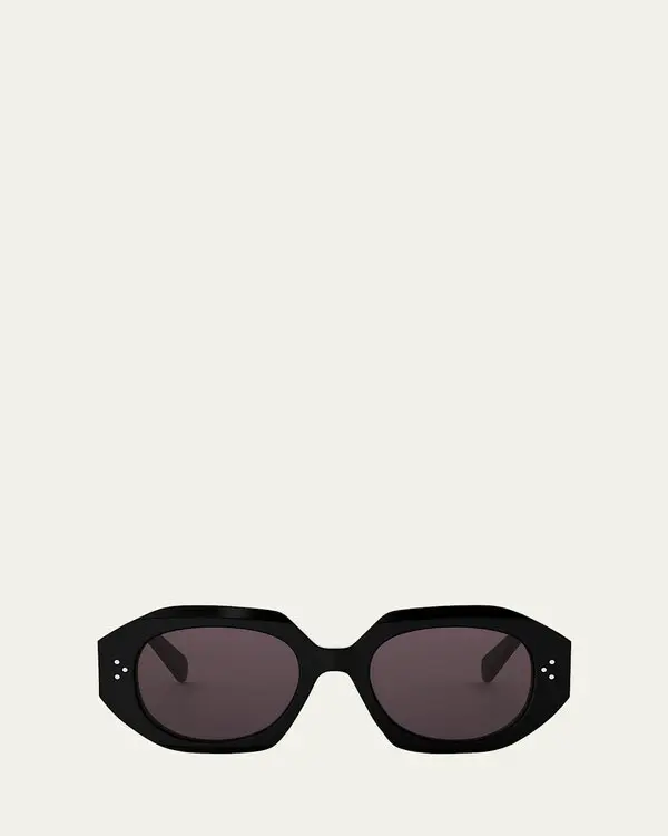 Celine Geometric Square Sunglasses - Black