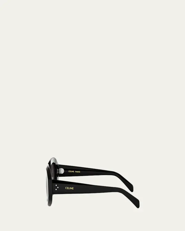 Celine Geometric Square Sunglasses - Black