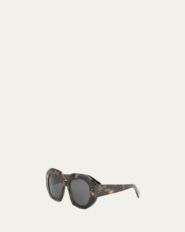 Celine Geometric Square Sunglasses - Black