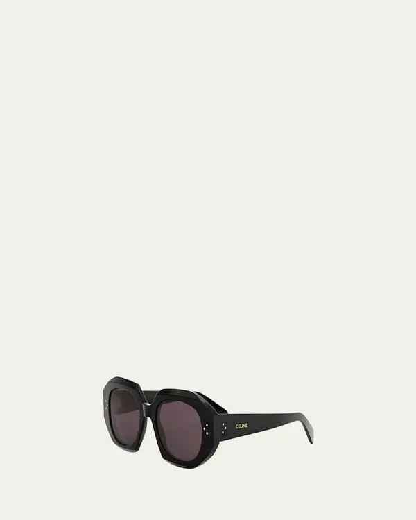 Celine Geometric Square Sunglasses - Black