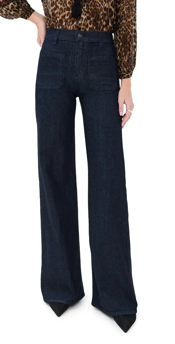 NILI LOTAN Florence Wide Leg Jeans - Indigo Rinse