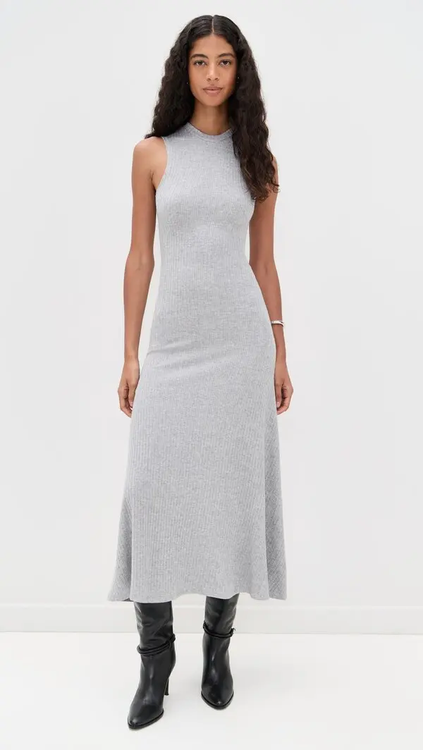 LE BOP Sleeveless Maxi Dress - Heather Grey