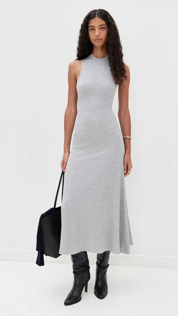 LE BOP Sleeveless Maxi Dress - Heather Grey