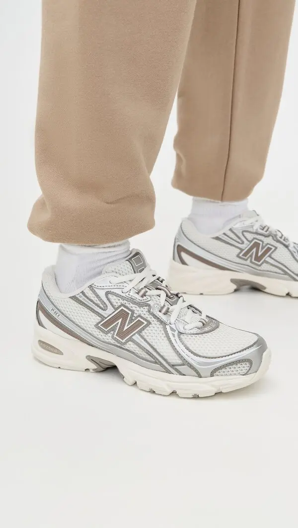 NEW BALANCE 740 Athletic Sneakers - White/brown