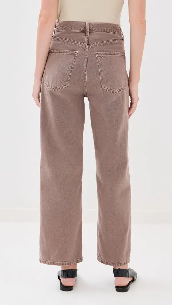 AGOLDE Ren High-rise Wide Leg Jeans - Ceramic