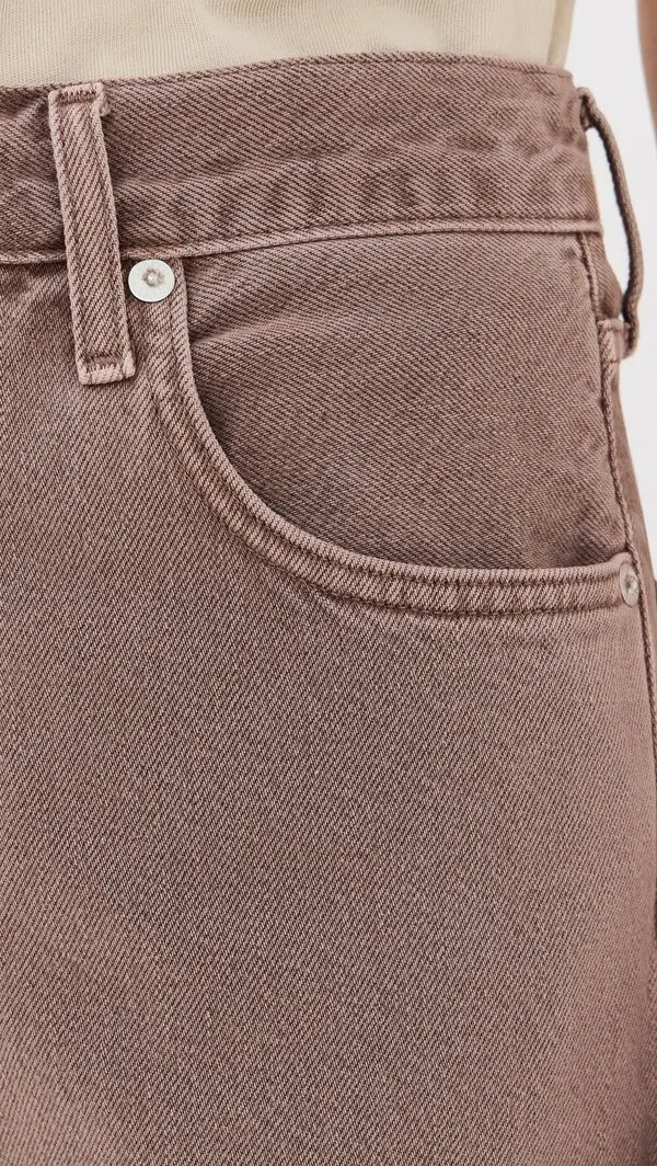 AGOLDE Ren High-rise Wide Leg Jeans - Ceramic