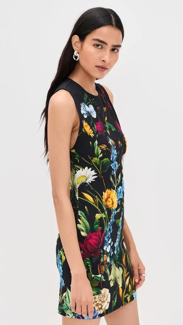 Alice + Olivia Wynell A-Line Mini Dress In Social Hour Black - 30% Off |  Editorialist
