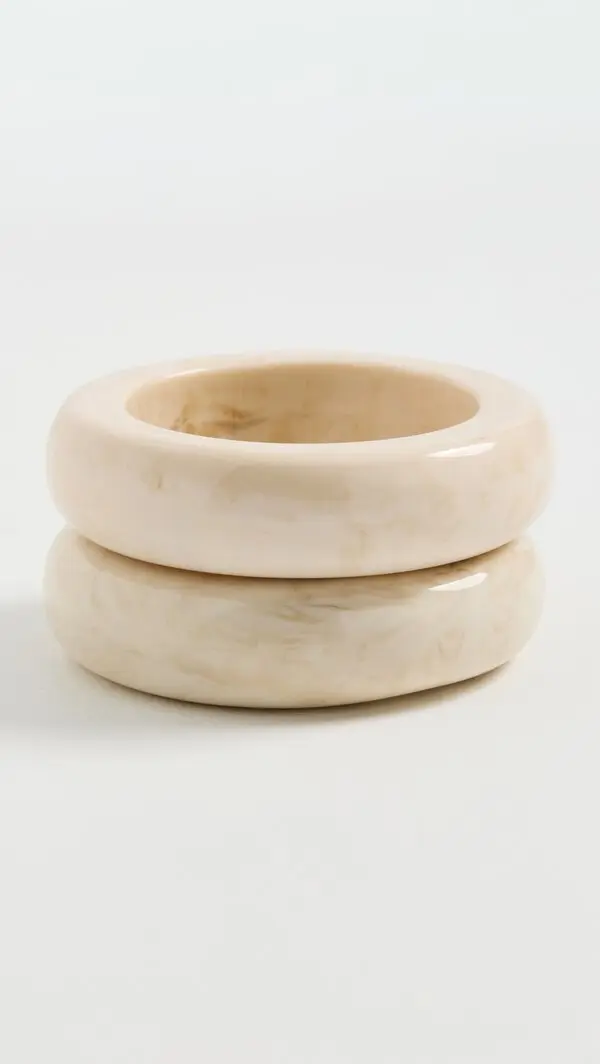 Shashi Swirled Resin Bangle Set