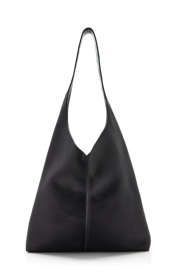 THE ROW Small Bindle Leather Hobo Bag - Black