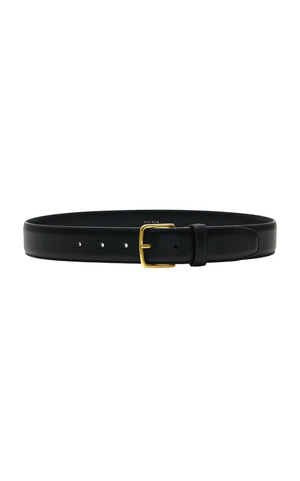 THE ROW Maxi Classic Leather Belt - Black