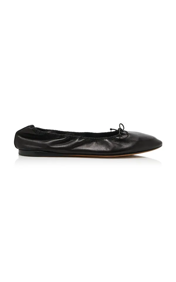THE ROW Round Ballet Flats - Black