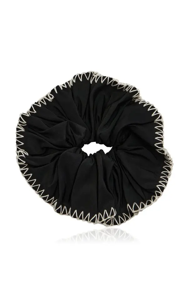 LELET NY Erin Whipstitch Scrunchie - Black