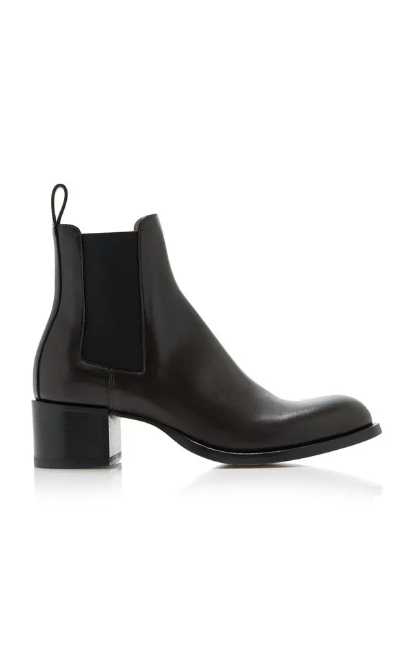 THE ROW Nobilis Leather Chelsea Boots - Brown