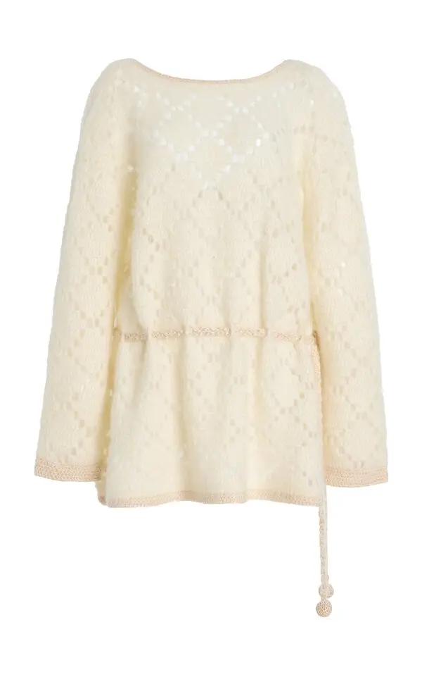 Isabel Marant Merida Belted Crochet Mini Dress