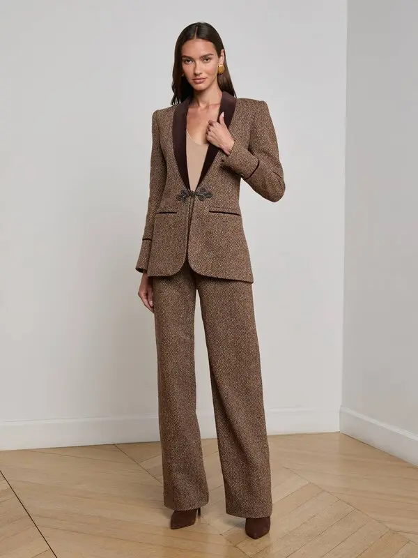 L'Agence Gable Herringbone Blazer