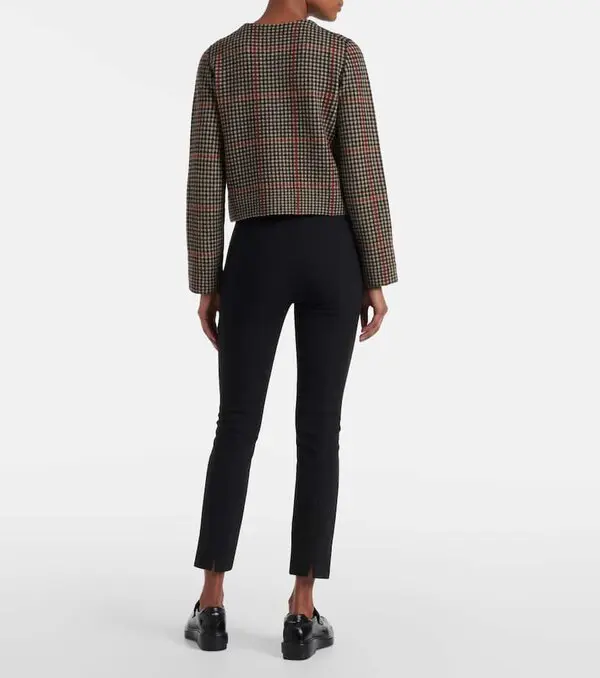 Vince Checked Wool Cashmere Cardigan