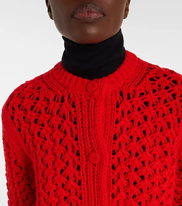 JIL SANDER Open-knit Wool Cardigan